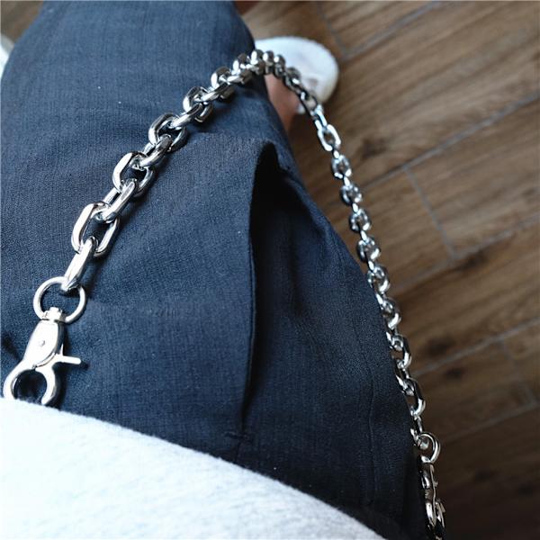 Punk Metal Vintage Silver Chain Byxor Jeans Kedja Anti-Theft Plånbok ...