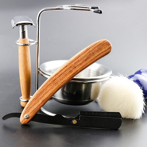 Rakhyvel i trä för män, manuell rakhyvel i rostfritt stål. Vintage ...