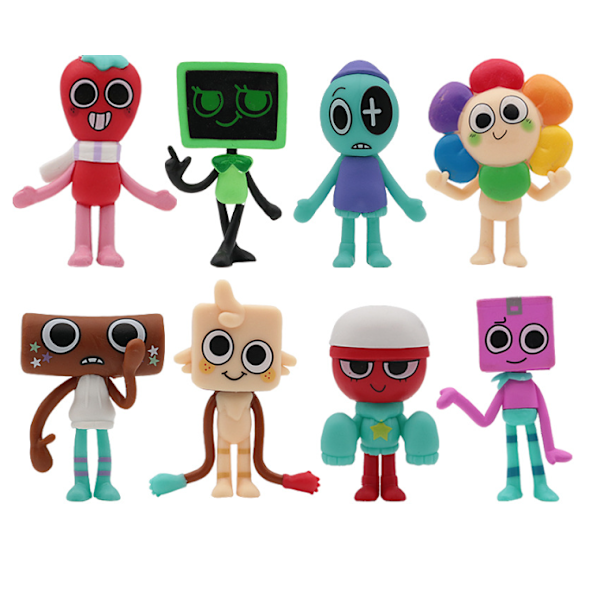8 Dandy's World figurer tecknad spel dockor dockmodeller ...