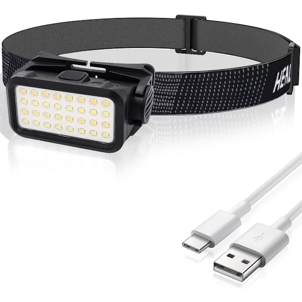 Hodelykt for løping, oppladbar hodelykt med LED-hodelykt for løping ...