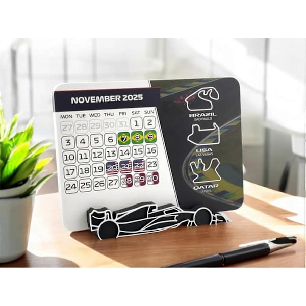 2025 Kalender, Racing Desk Kalender 2025, Bilkalender 2025, Racing ...