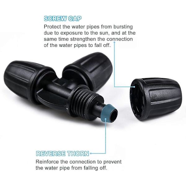 20 st Anti-Dropp Låsbeslag Rörkoppling för Slang Droppbevattningssystem ...