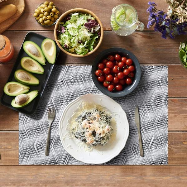 Värmebeständiga bordsunderlägg, set om 6, tvättbara PVC-platsmattor för ...