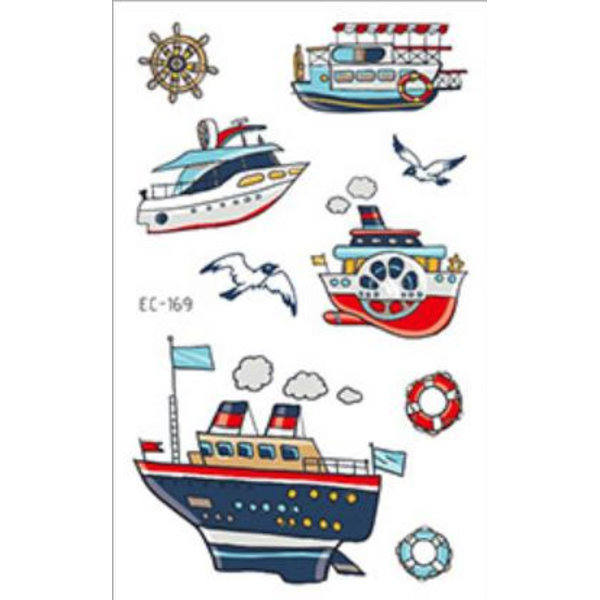 Veneet 36 kpl lastentatuointi tatuointi laiva alus | 10 | Fyndiq