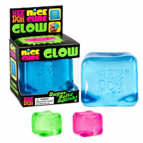 NeeDoh Nice Cube - Sensorisk klämleksak med superfast kläm (lysande ...