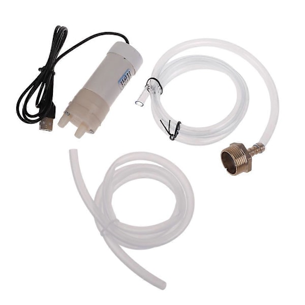 5V2A USB Mini Vannpumpe med Slange 4L/min Selvsugende Pumpe 5 meter_max ...