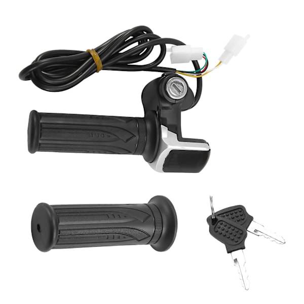 36V Universaali Sähköpyörän Kaasukahva LED-näytöllä, Indikaattorinopeusnäytöllä ja Avainlukolla ...