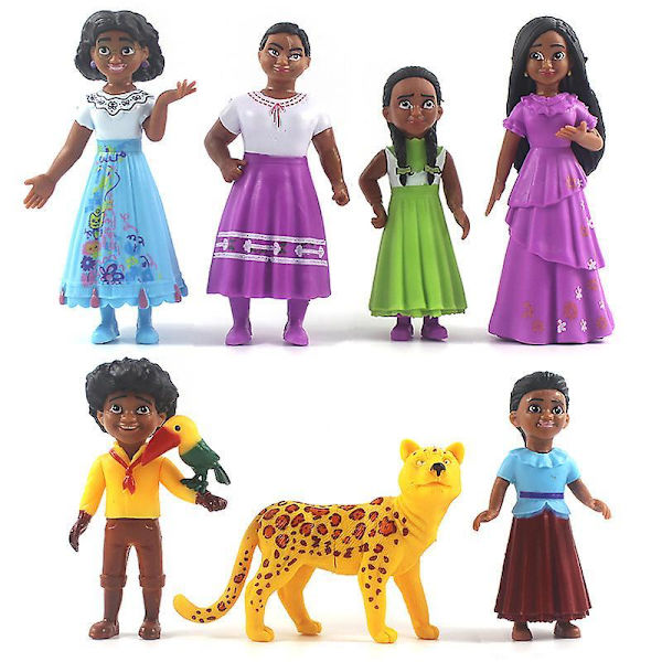 Encanto Doll Figures Play Set, The Madrigal Family 7-pack Set Pretend ...