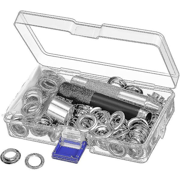 Eyelet Tool Kit 10mm Metal Sets Grommets 100 Set Grommets Kit Eyelets ...