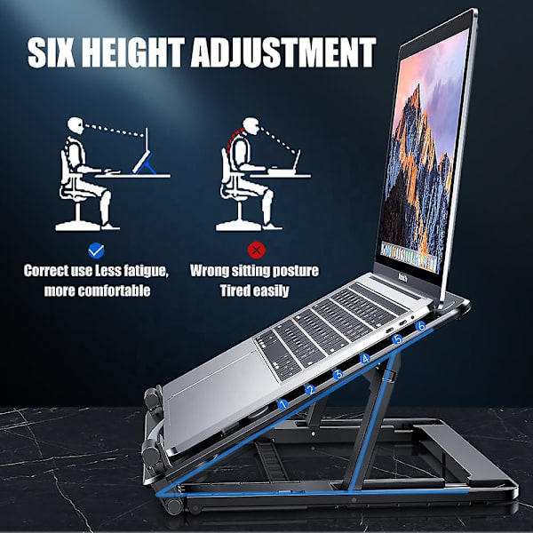 New Height Adjustable Laptop Cooling Stand Riser With 2 Cooling Fans ...