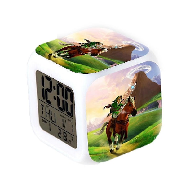 Zelda Legends Led Colorful Electronic Animated Thermometer Glowing Cube ...