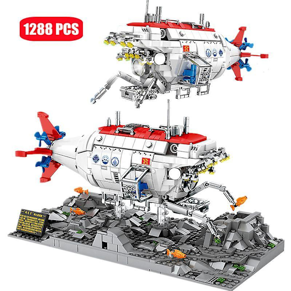 Military Deep-sea Manned Submarine Building Blocks Undersea Adventure ...