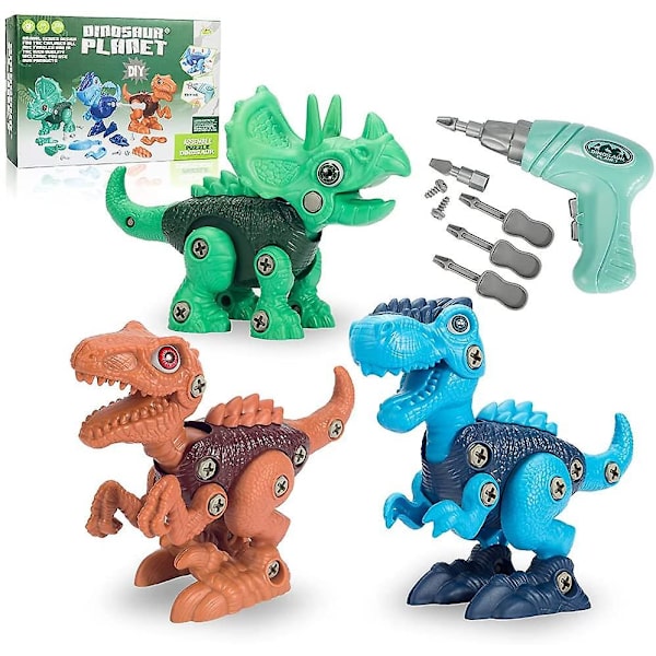 Dinosaur Toys For Kids Diy 3 Packs Take Apart Dinosaur Toys Suit | Fyndiq