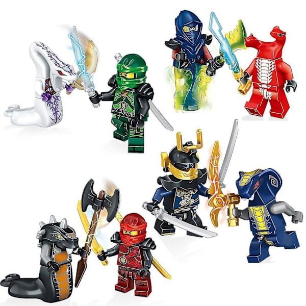 24 Pack Ninja Minifigures Set Kids Toys Action Figure Shinobi Mini ...