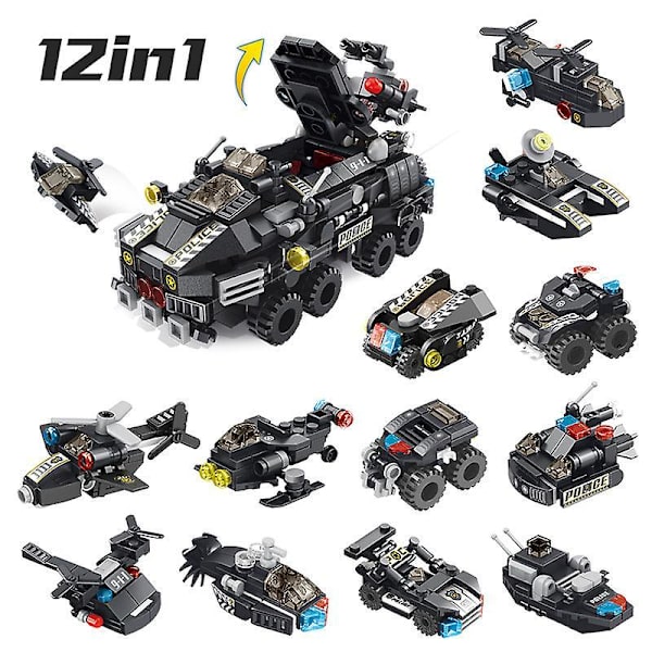 12 In 1 City Swat Armored Fighting Vehicle Air Defense Missile Car Boy ...