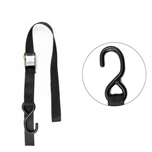 Svart Spännband 2-Pack - 1.8m Motorcykel Spännband med S-Krokar för ...