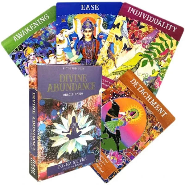 Divine Abundance Oracle Deck Engelsk Forklaring Oracle Tarotkort Til ...