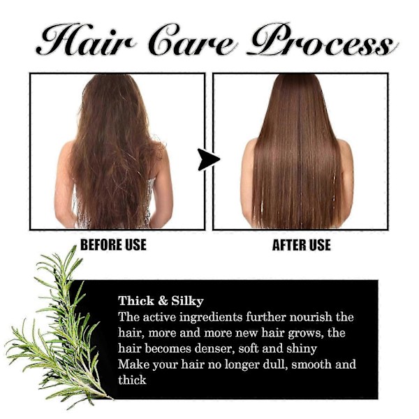 Jaysuing rosmarin hårolja, vårdar skadat hår, torra och frissiga ...