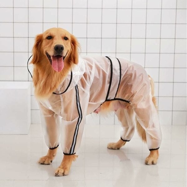 Poncho med huva för hundar, Regnrock för hundar med luva, Regnjacka för ...