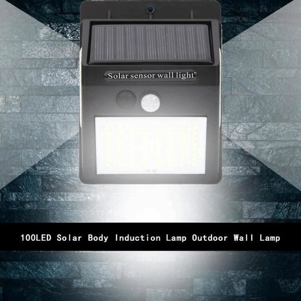 Solar Lights Motion Sensor Udendørs Trådløs Sikkerhed Væglampe 100LED ... Solar Lights Motion Sensor Udendørs Trådløs Sikkerhed Væglampe 100LED ...