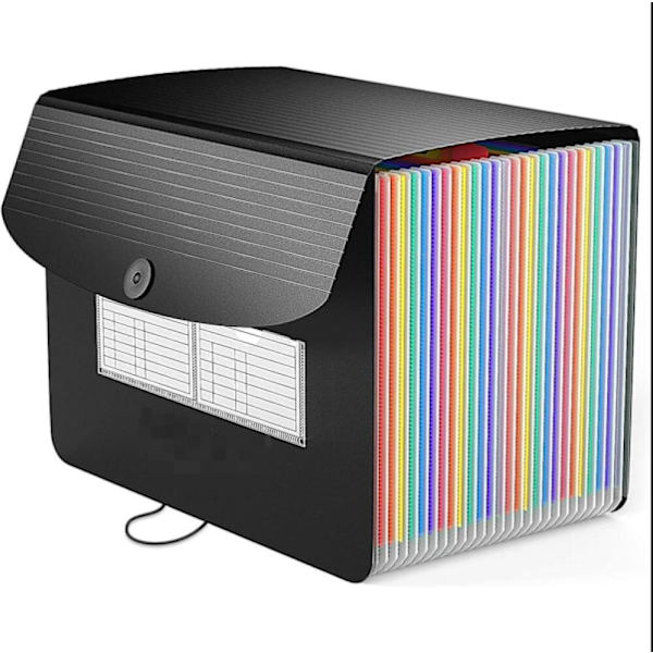 25 Fack Dragspelsmapp Organizer/Expanderande Arkivbox Brev A4 Storlek ...