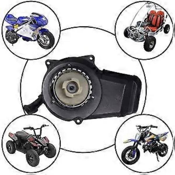 Startmotor Dragstart Kit för 2-takts 47cc 49cc Pocket Coolster SX50 Mini Dirt Bike Moto Quad ATV ...