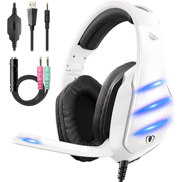 PS4 Gaming Headset, Large Earbuds, 3D Sound Microphone LED Audio, | Fyndiq