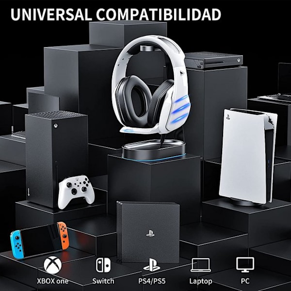 PS4 Gaming Headset, Large Earbuds, 3D Sound Microphone LED Audio, | Fyndiq