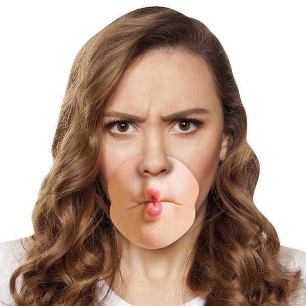 Mask-arade Chinless Wonders Pull A Face Photobooth Rekvisita (Pack ...