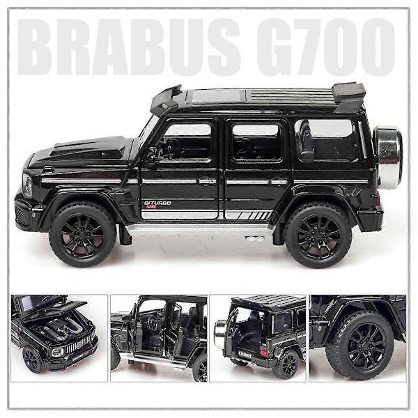 Svart Brabus G800 SUV Bilmodell med Ljus & Öppningsbar Dörr Musikalisk ...