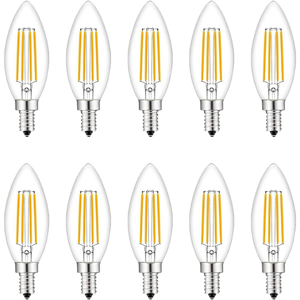 Små skruv LED-lampor, 10-pack E14 Ljuskällor Dimbar, Glödlampor 4W E14 ...