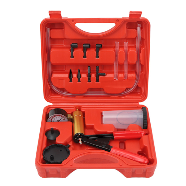 Handheld Vacuum Pump Test Kit with Vacuum Gauge Adapter Brake Bleeder ...