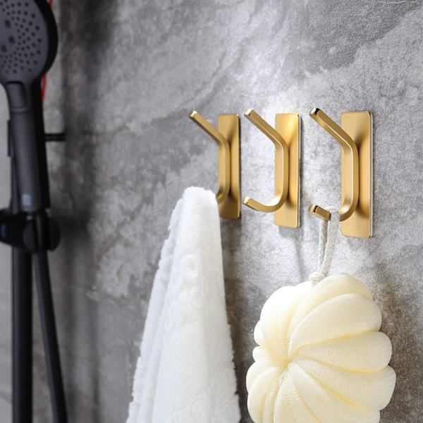 Guld Självhäftande Krok (4-pack) - Självhäftande Krokar Hängande Extra ...