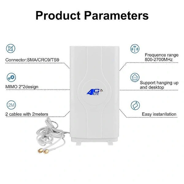 High Gain 4G LTE Dual MIMO Long Distance Network Antenna For Wifi ...