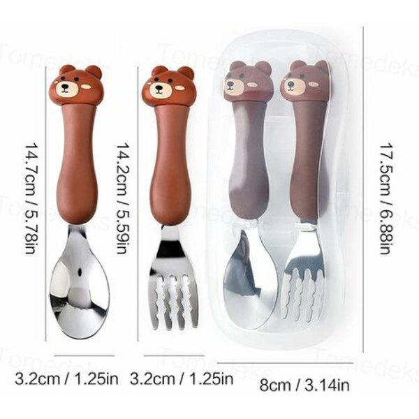 Uppsättningar barnbestick, bestick baby barn rostfria skedar för barn ...