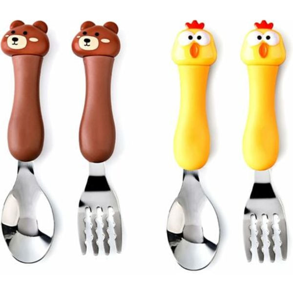 Uppsättningar barnbestick, bestick baby barn rostfria skedar för barn ...