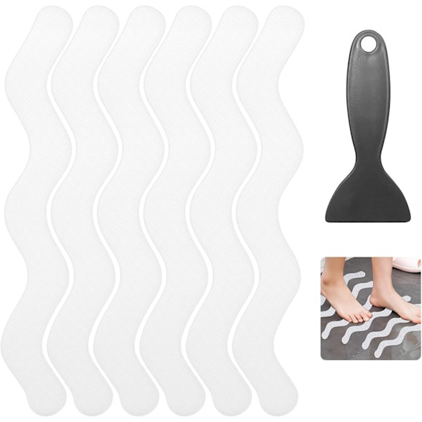 36 Stycken Halkskyddande Duschremsor Halkskydd Dusch med Skrapa ...