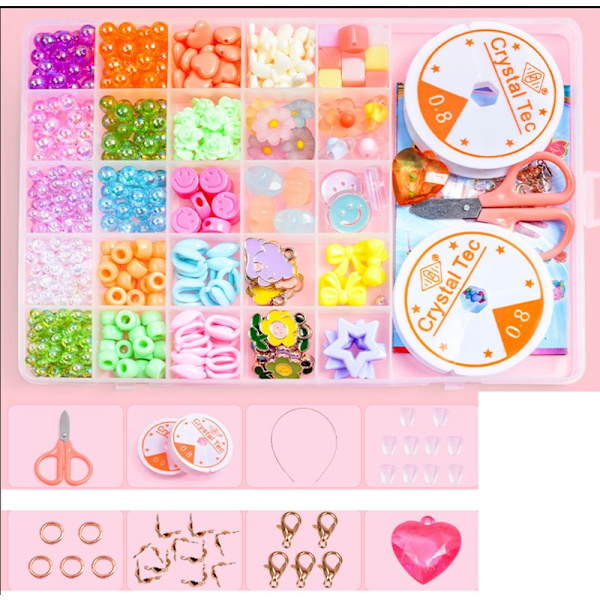 Barneperler DIY-sett (Stil 1), DIY-perler Barn Smykkersett, Perler ...
