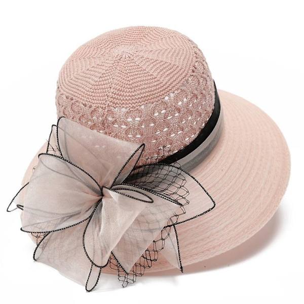 Solhatt, bredbrättad solhatt Mode möter funktion i rosettdetalj Solhatt ...