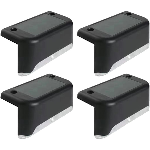 4-pack utomhus solcellslampor för uteplats, svarta vattentäta LED ...