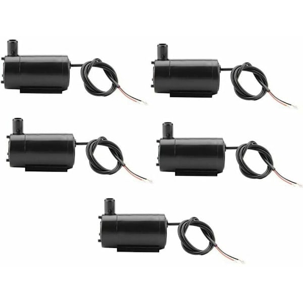 5 st Mini Vattenpump, 3W 220V DC 3V-5V Plast Nedsänkbar Pump för Fisk ...