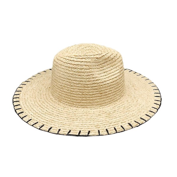 Halmhatt, bredbrättad halmhatt för kvinnor, upprullningsbar Panamahatt ...