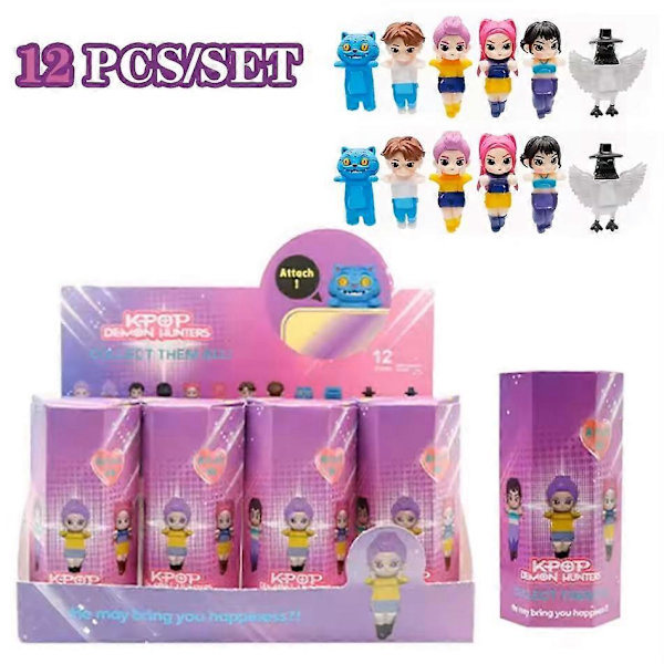 12 st Kpop Demon Hunters PVC Figurer - Tecknad Spel Barn ...