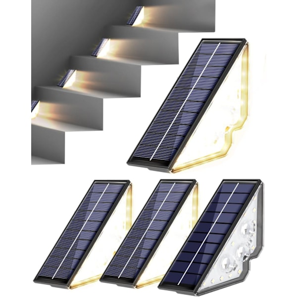 Solcelledrevne trappetrinslamper udendørs IP65 – LED solcellelampe til ...