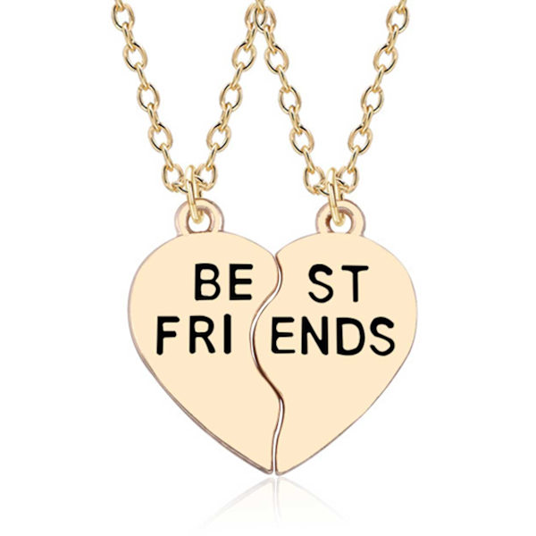 Bedste venner halskæde - venskabshall til venner guld guld | Fyndiq