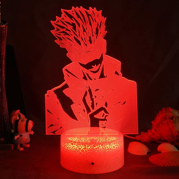 Jujutsu Kaisen Gojo 3D Illusion Natlampe Smart Touch, RGB Effekt USB ...