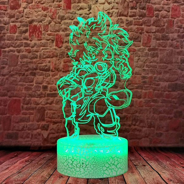 My Hero Academia LED-lampa 3D Illusion MHA Deku Animelampa Izuku ...