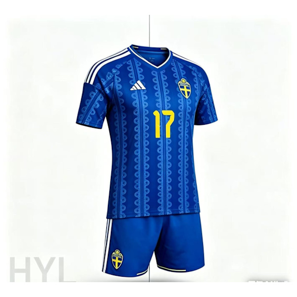 Sverige Herrlandslag 2026 Barnset, Tröja och Shorts, Andningsbar ...