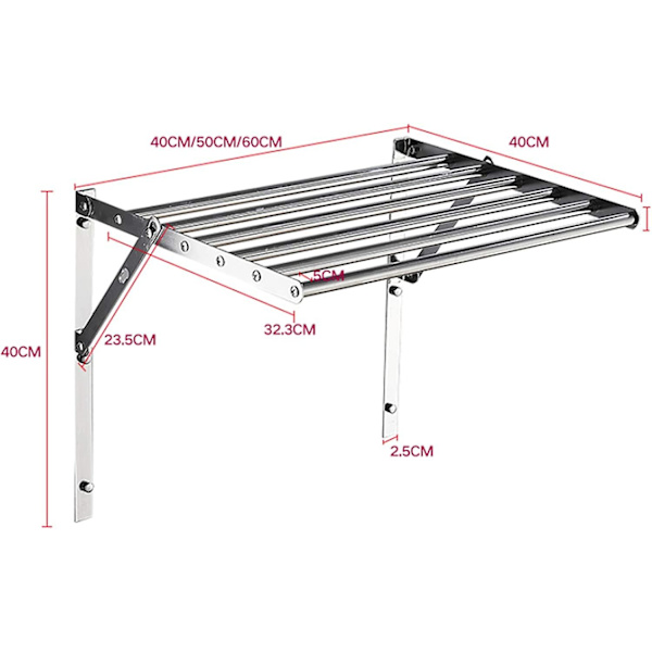 Vägghängd klädställning, torkställning för tvätt, utdragbar 1e5f | Fyndiq