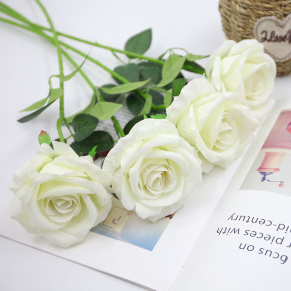 12 stycken konstgjorda rosor, konstgjorda blommor Deco vita falska | Fyndiq